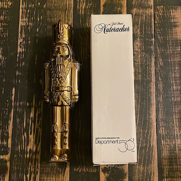 Department 56 | Holiday | Department 56 Inc New In Box Unique Gold Plated Nutcracker | Poshmark
